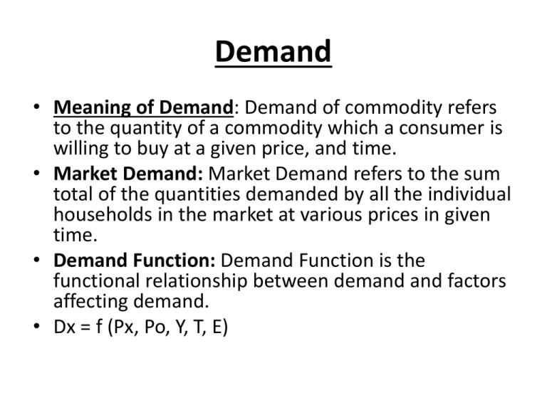 Demand in Economics: Definition, Factors, and Elasticity