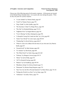 Working with poems in the classroom