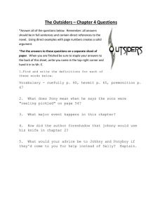 Outsiders Study Questions Chapter 4