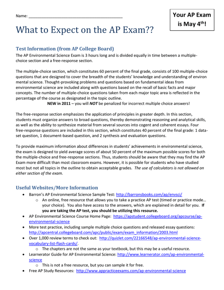 AP Environmental Science Exam Prep Guide