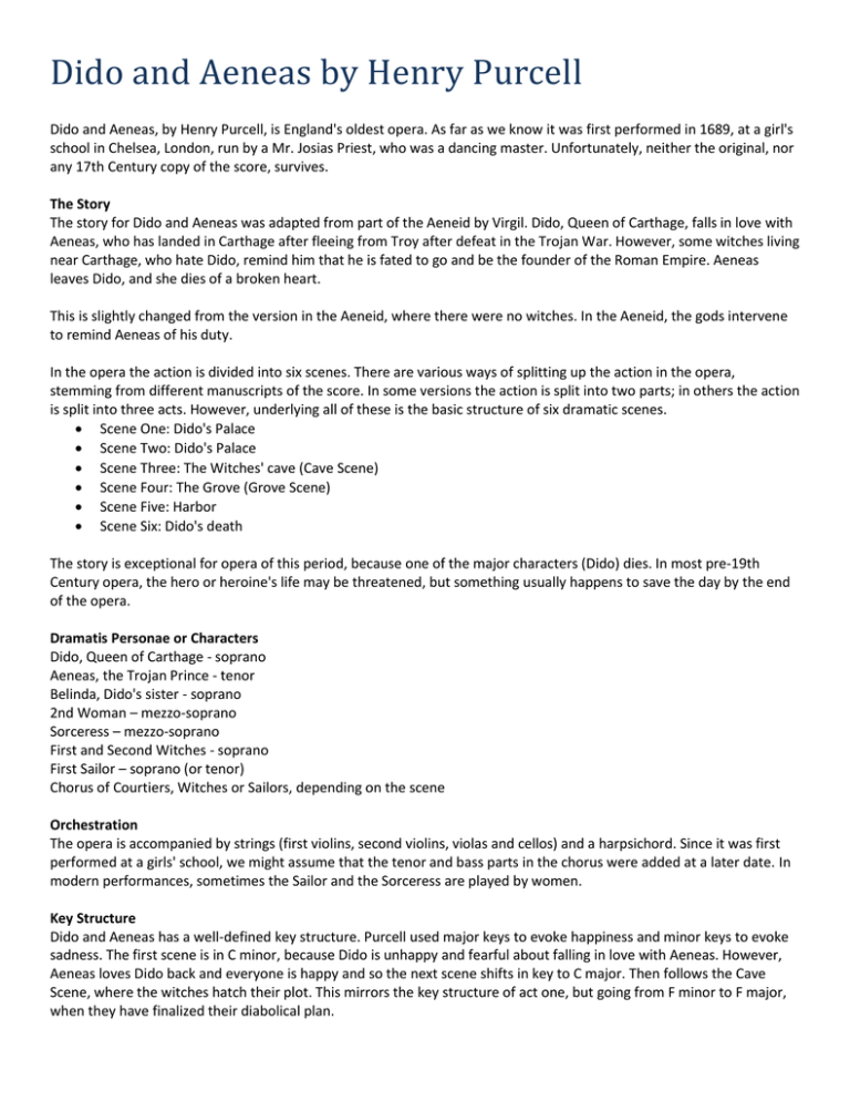 Dido and Aeneas: Opera Analysis by Henry Purcell