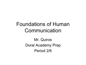 Foundations of Communication