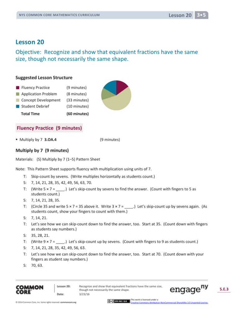 Grade 3 Mathematics Module 5, Topic E, Lesson 20