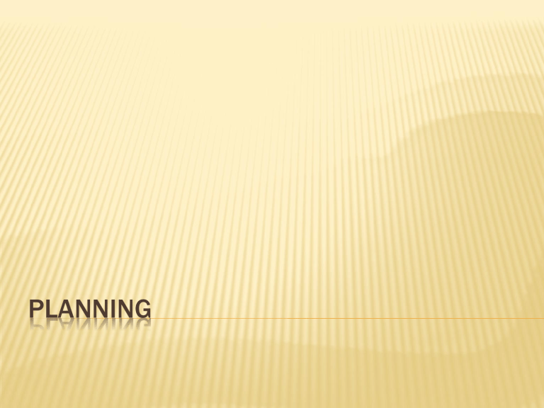 Planning