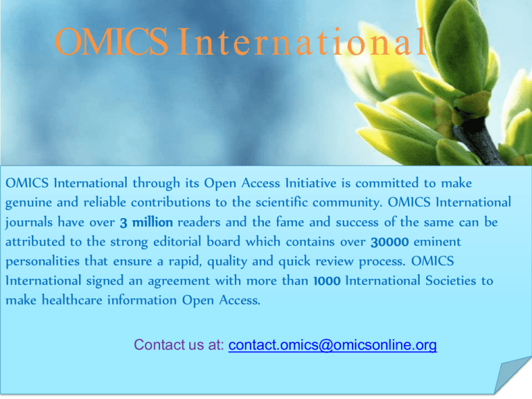 PPT Version - OMICS International