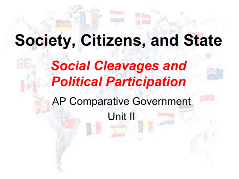 Social Cleavages & Political Participation: AP Comp Gov