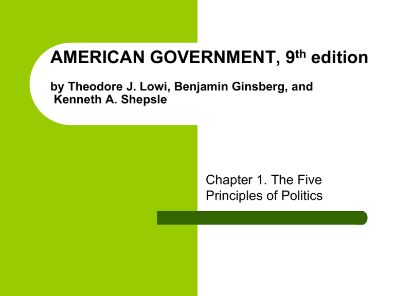 American Government: 5 Principles of Politics