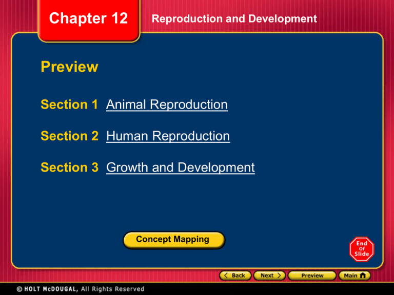 Reproduction and Development: Animal & Human Biology