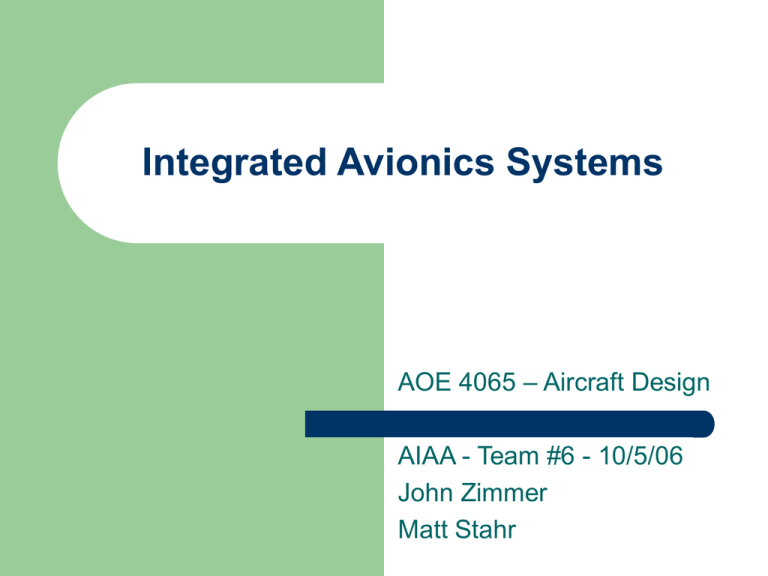 Integrated Avionics Systems Presentation