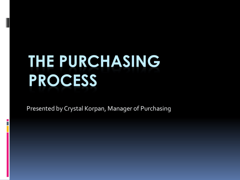 The Purchasing Process