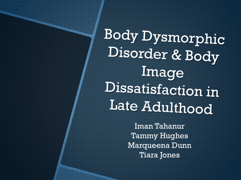 BDD Late Adulthood PPT