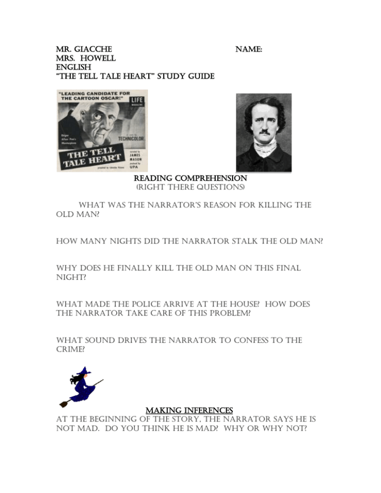 The Tell-Tale Heart Study Guide: Comprehension & Analysis