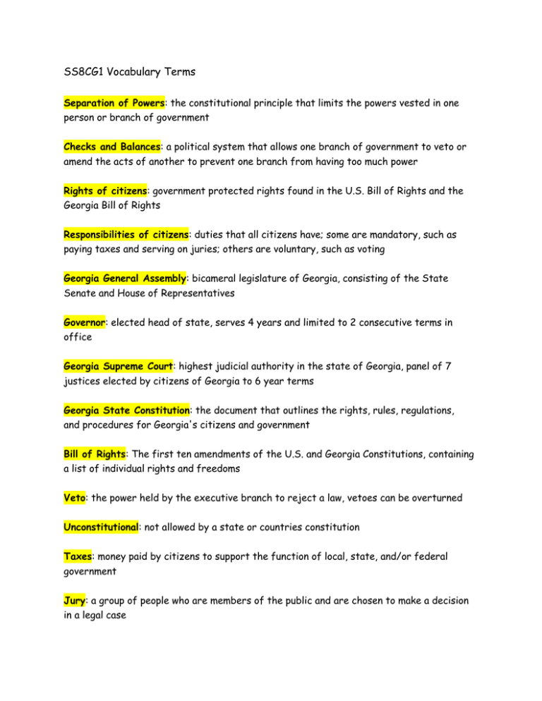 Unit 6 Vocabulary