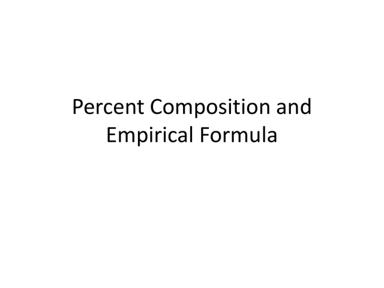 Percent Composition & Empirical Formula Chemistry