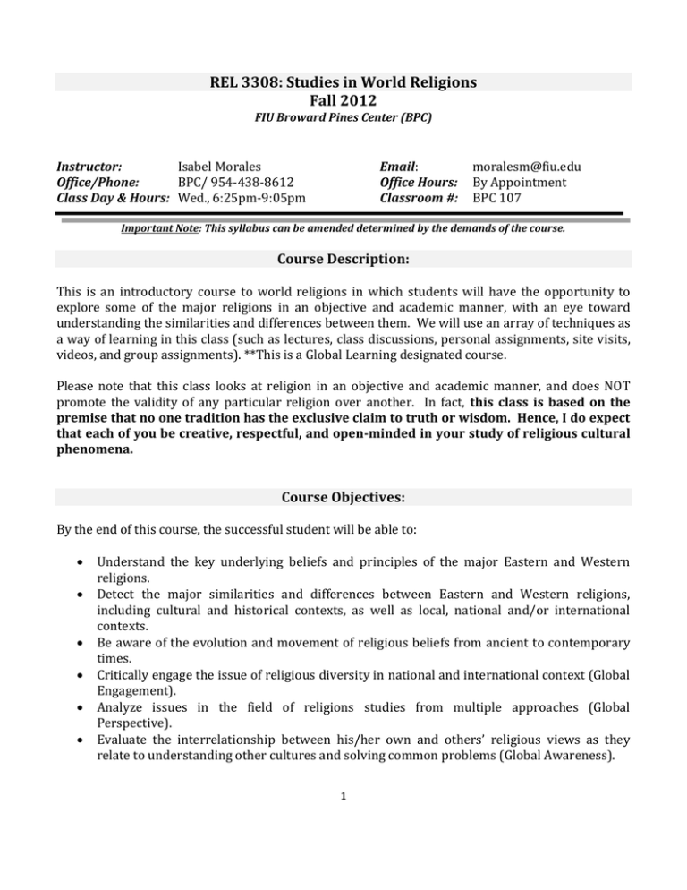 Syllabus - Department of Religious Studies