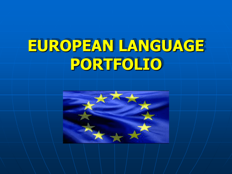 European Language Portfolio Sample for Students