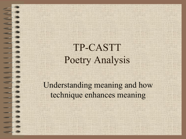 TP-CASTT Poetry Analysis