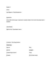 Frog Dissection Lab: Anatomy & Organ Systems