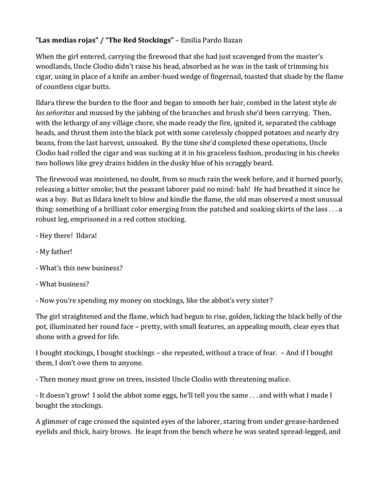 "Las medias rojas" by Emilia Pardo Bazan: A Short Story