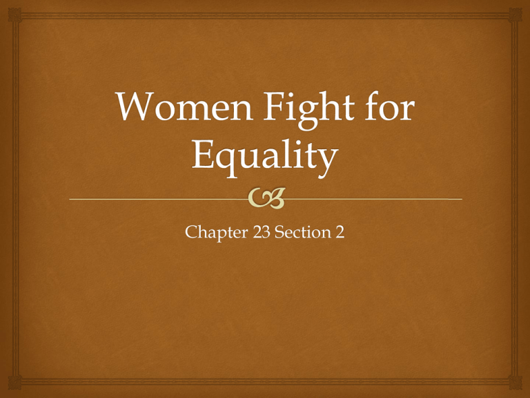 Women Fight for Equality