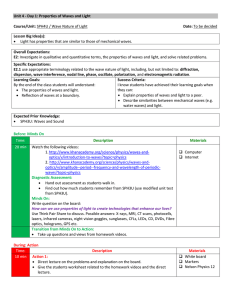 Light Properties Worksheet with Answers