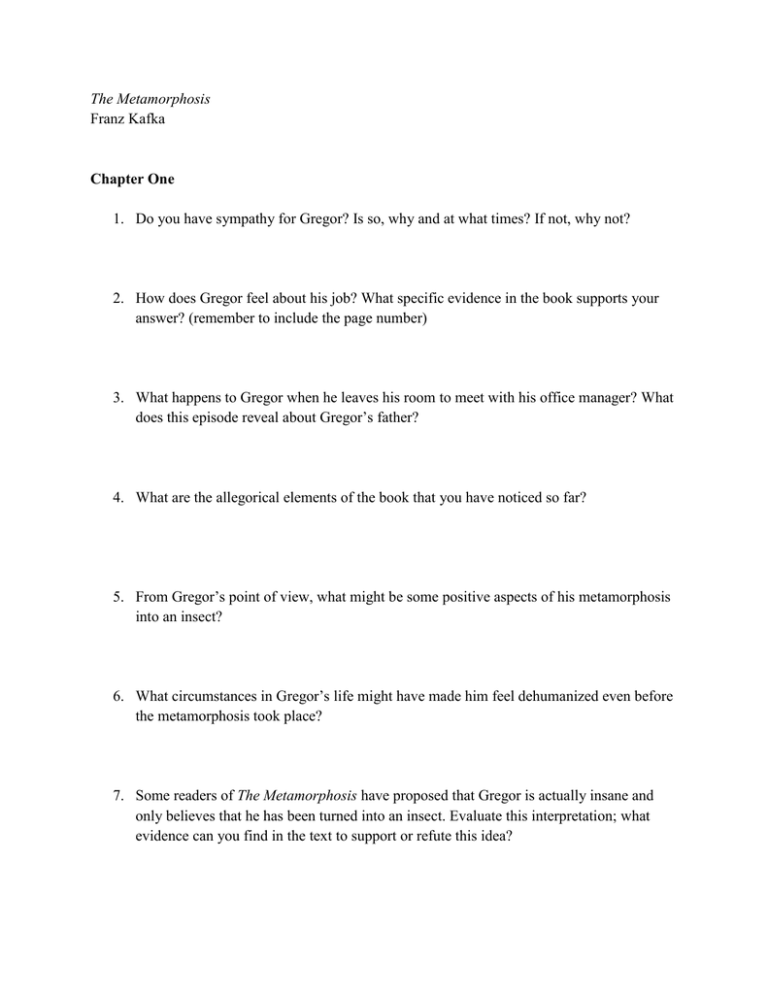 The Metamorphosis Study Guide: Kafka Analysis