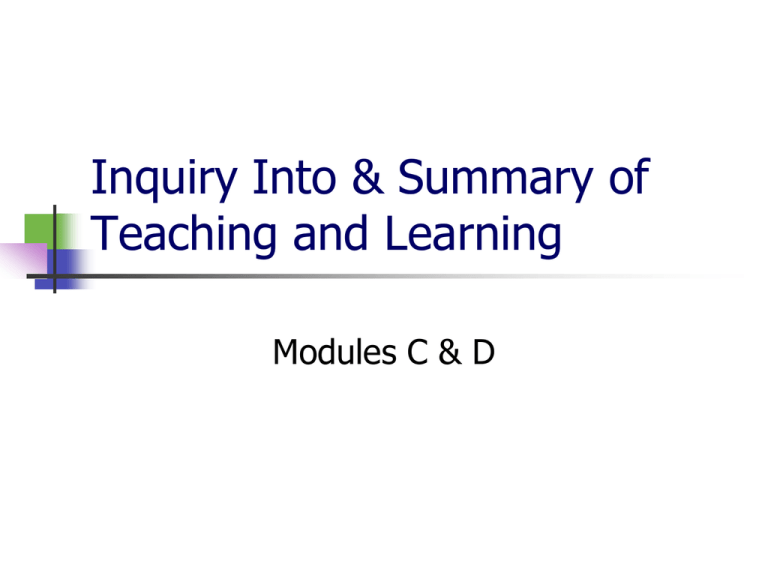 - TCOE BTSA Induction Program Mission Statement