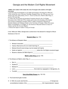 Georgia in Civil Rights Movement
