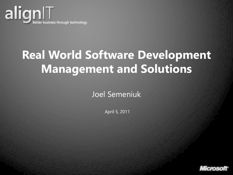 Real World Software Development