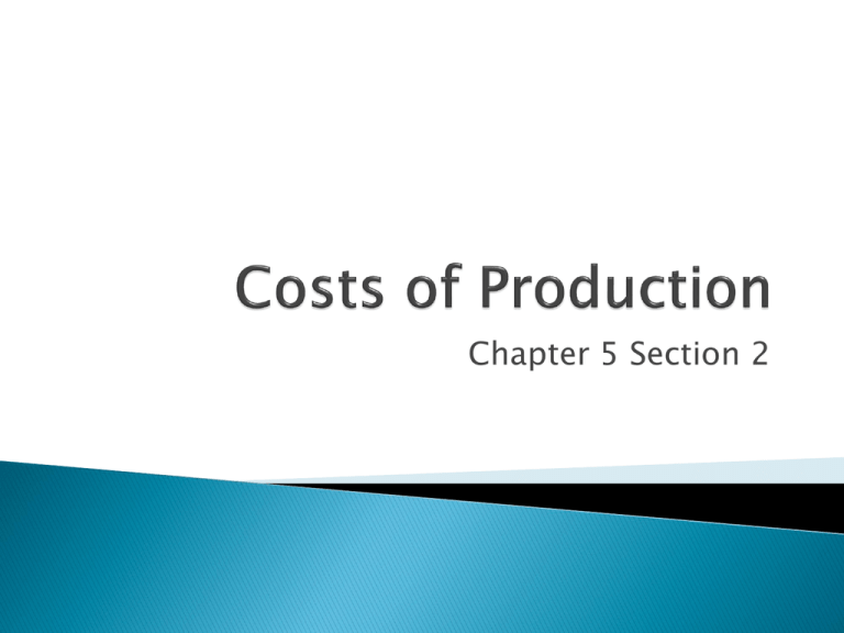 Costs of Production
