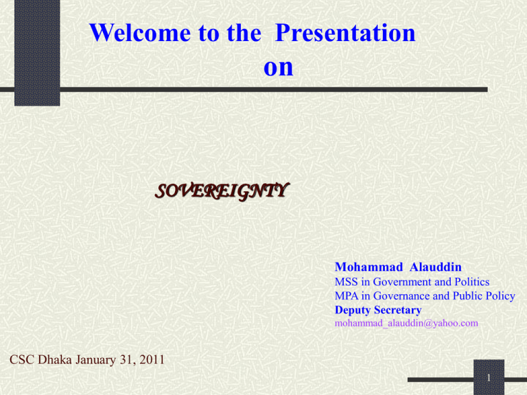 Sovereignty: Definition, Theories, and Challenges