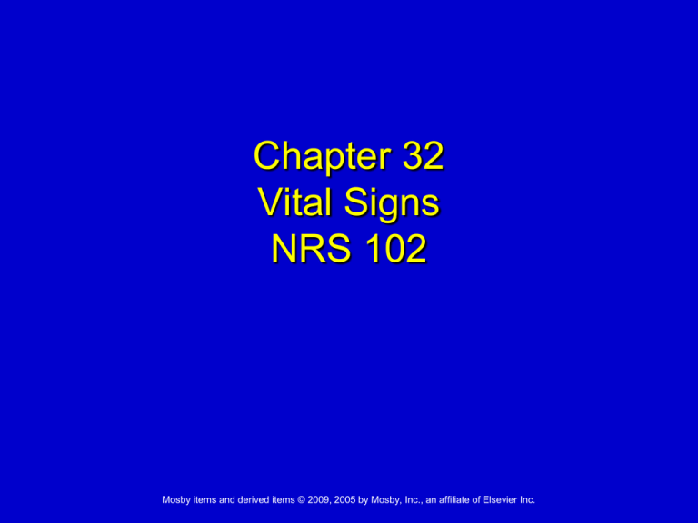 Chapter 32 Vital Signs