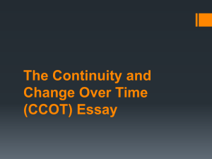 AP World History CCOT Essay Guide: Continuity & Change