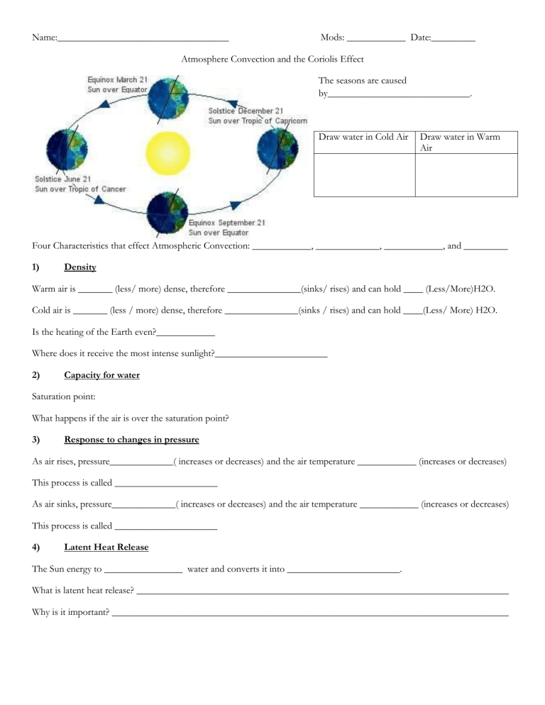 Winds and Coriolis Effect