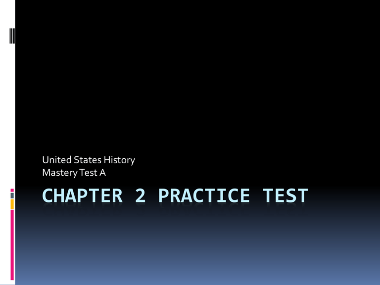 Chapter 2 Practice Test