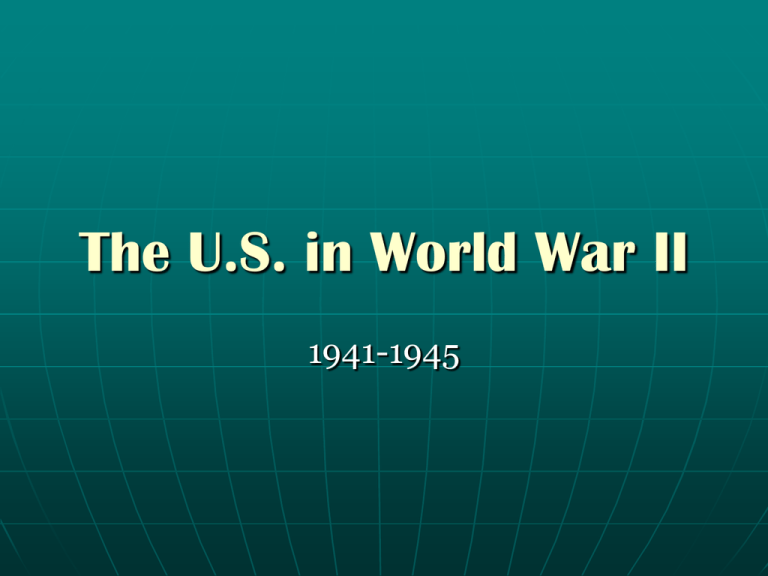The US in World War II