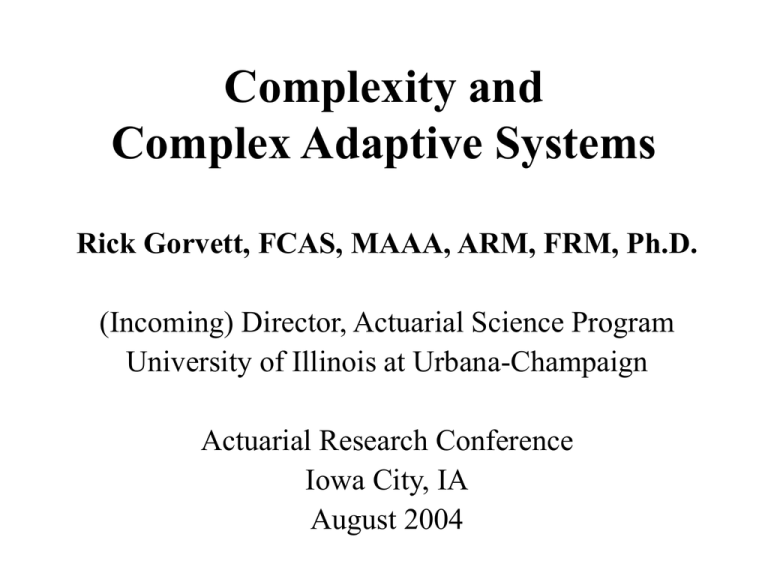 Nonlinear Dynamics and Complex Systems Nonlinear Dynamics and Complex Systems