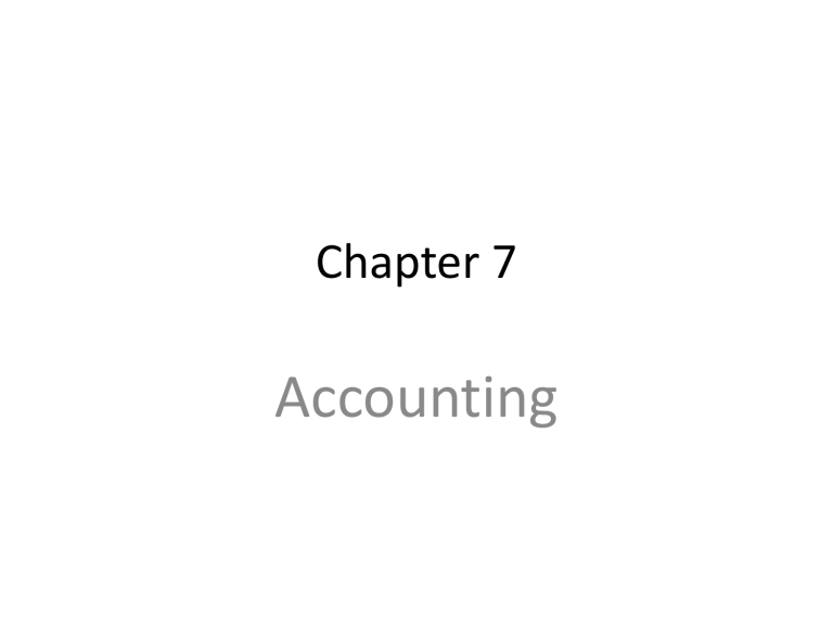 Financial Accounting Basics: Chapter 7 Presentation
