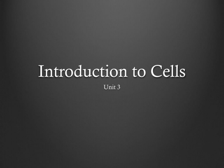 Introduction to Cells