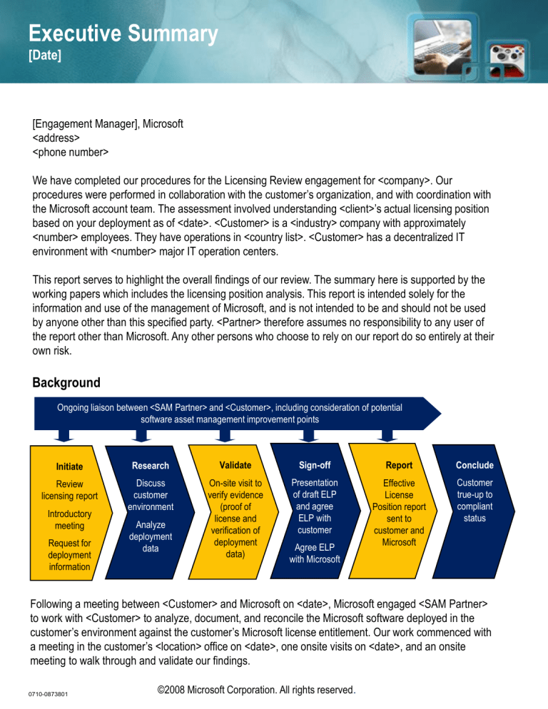 Executive Summary - Microsoft Center