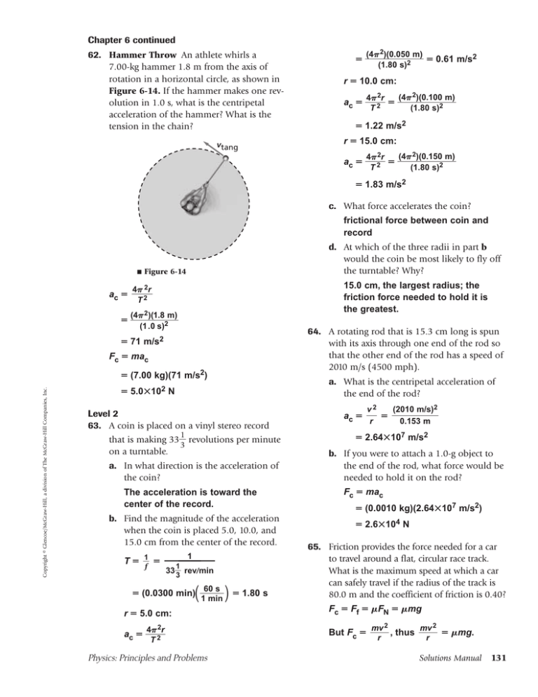 Physics Solutions: Circular Motion & Centripetal Force