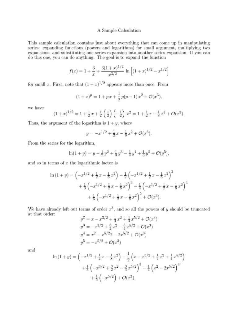 A Sample Calculation