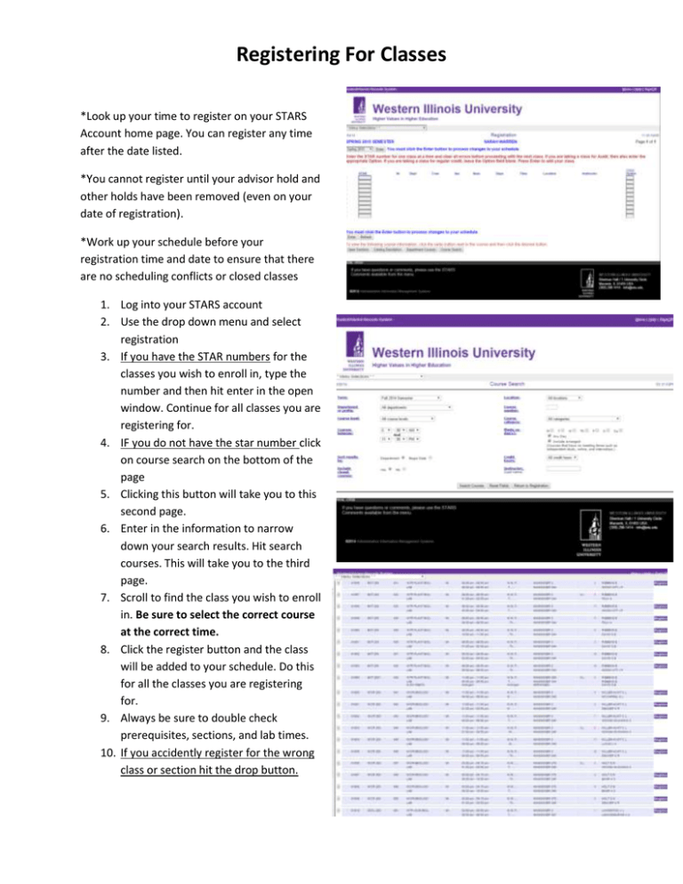 Registering For Classes