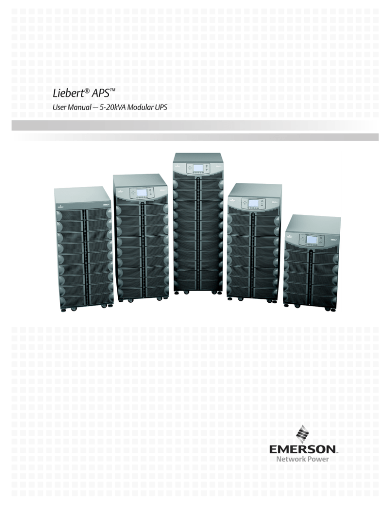 Liebert APS User Manual – 5-20kVA Modular UPS