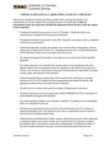 BIOSAFETY LABORATORY INSPECTION FORM