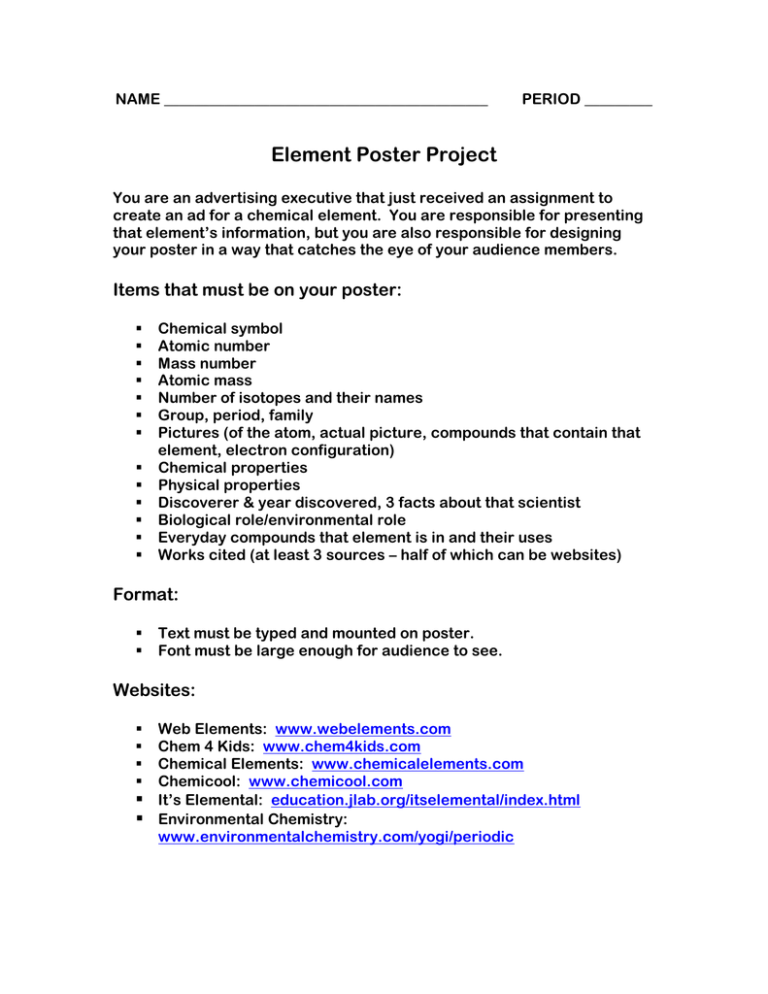 Element Poster Project