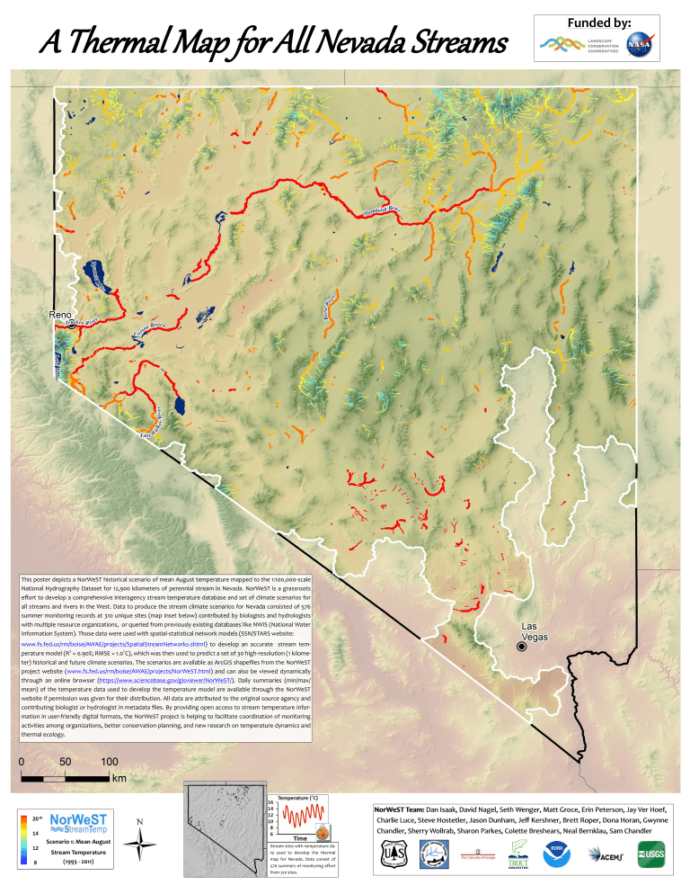 A Thermal Map for All Nevada Streams Funded by: