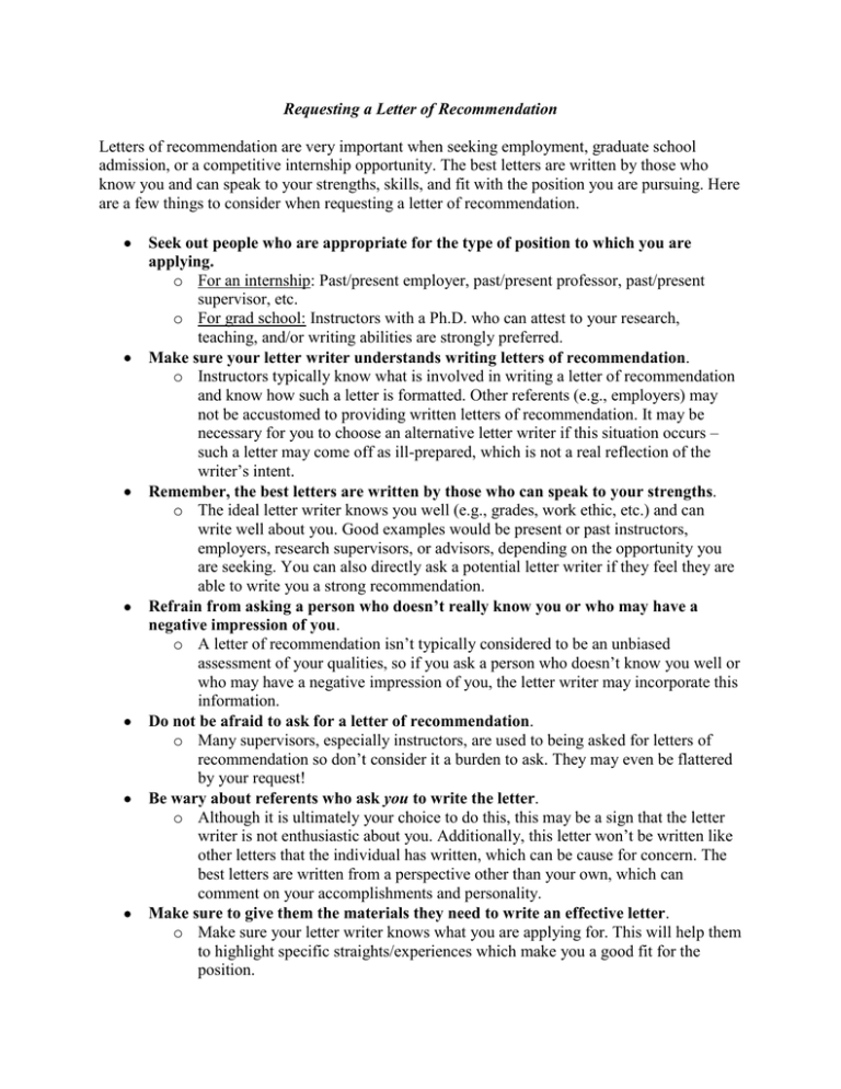Requesting A Letter Of Recommendation requesting-a-letter-of-recommendation