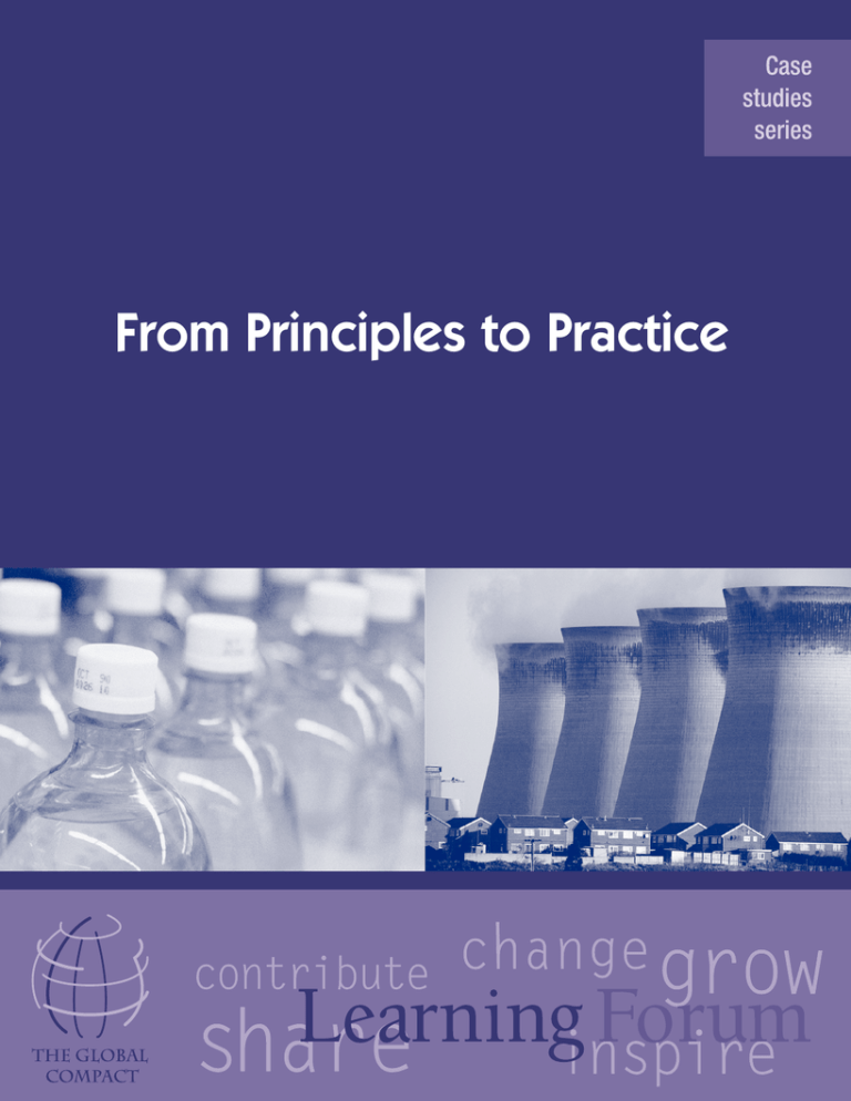 From Principles to Practice