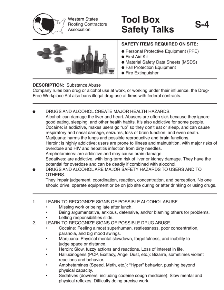 Tool Box S-4 Safety Talks